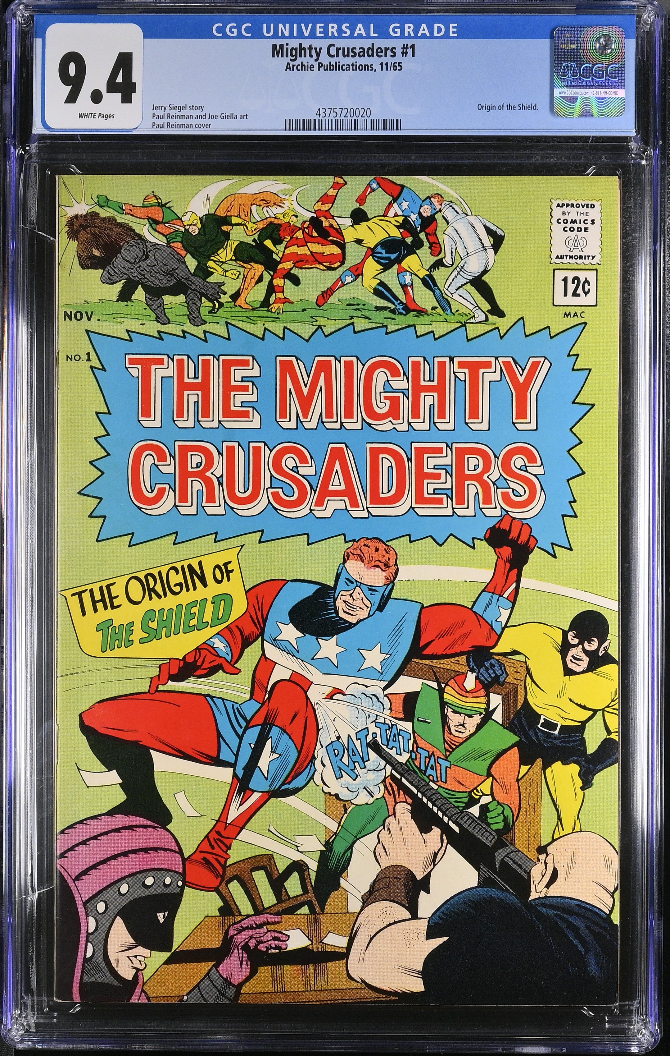 Mighty Crusaders (1965 Archie) # 1 CGC