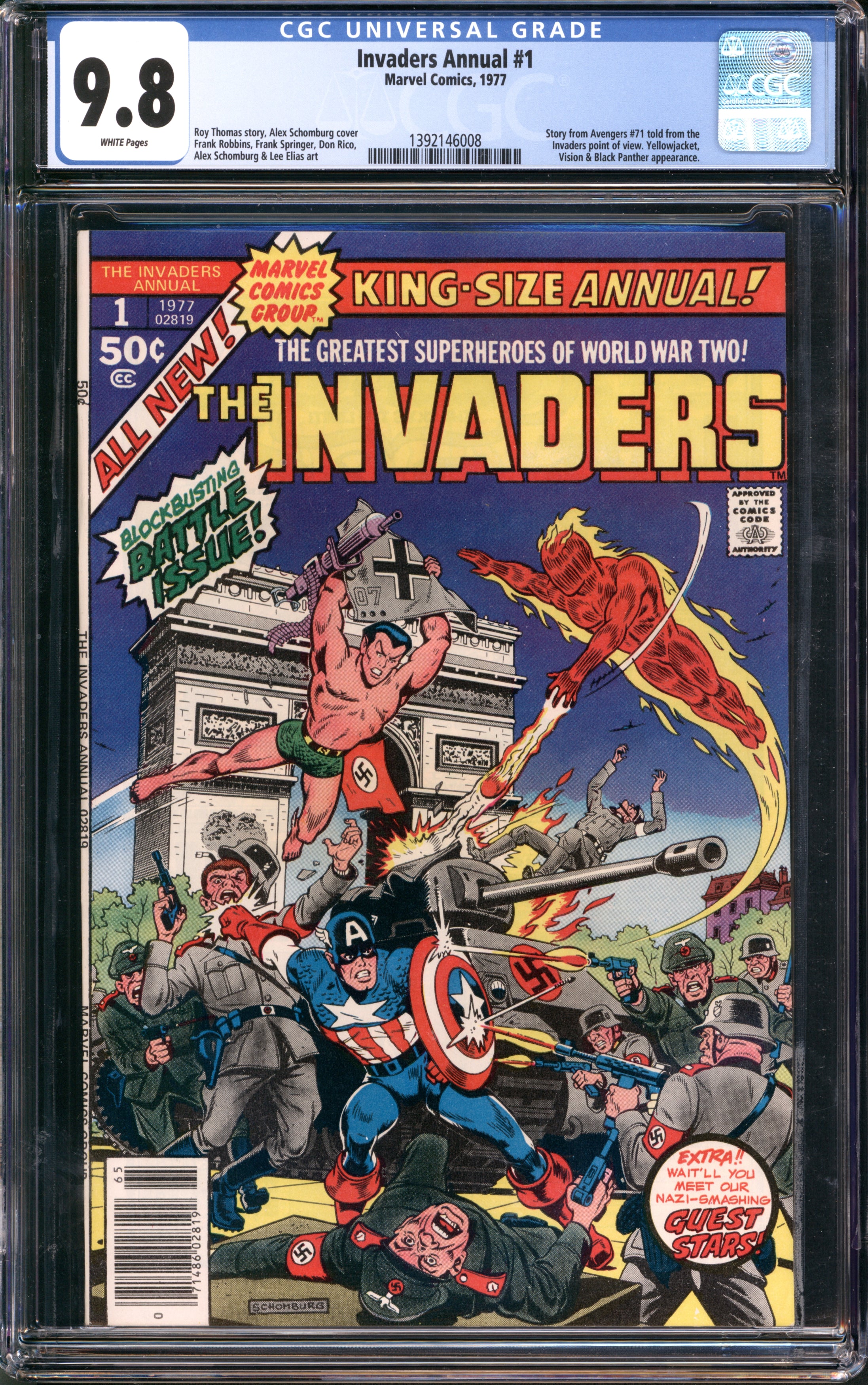 Invaders Annual (1975 1st Series Marvel) # 1 CGC