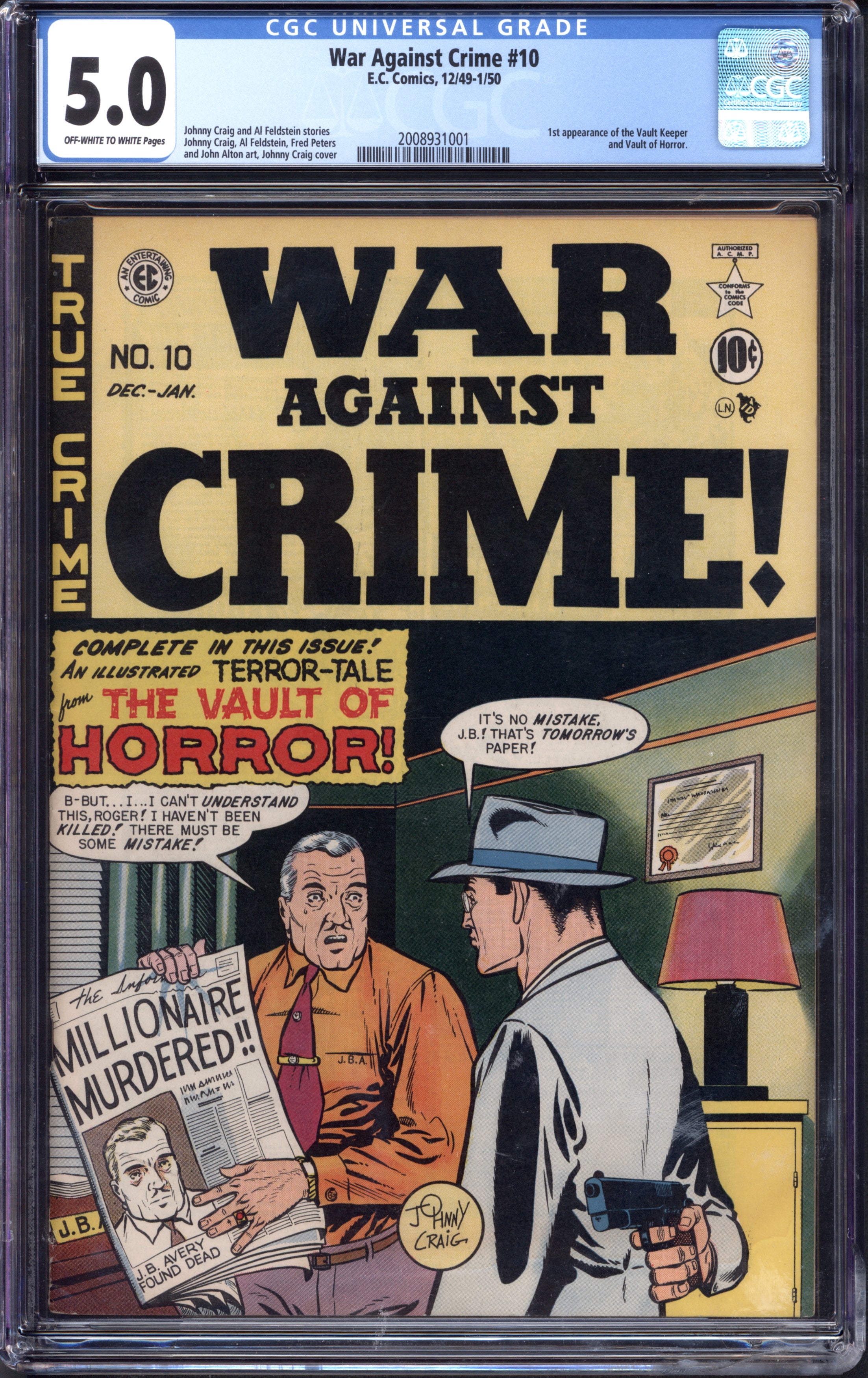 War Against Crime (1948 EC) # 10 CGC