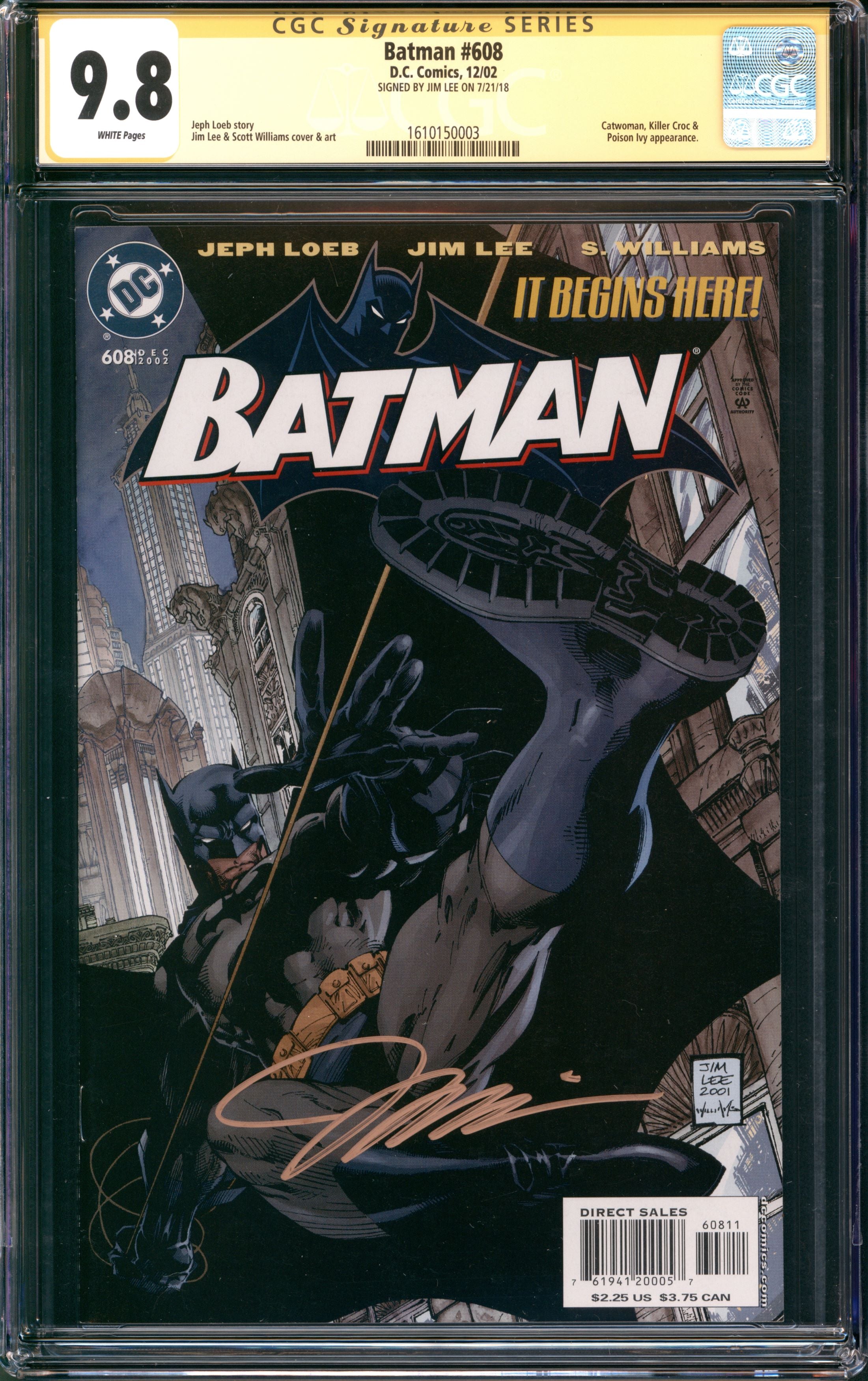 Batman (1940 1st Series DC) #608 CGC Signature Series