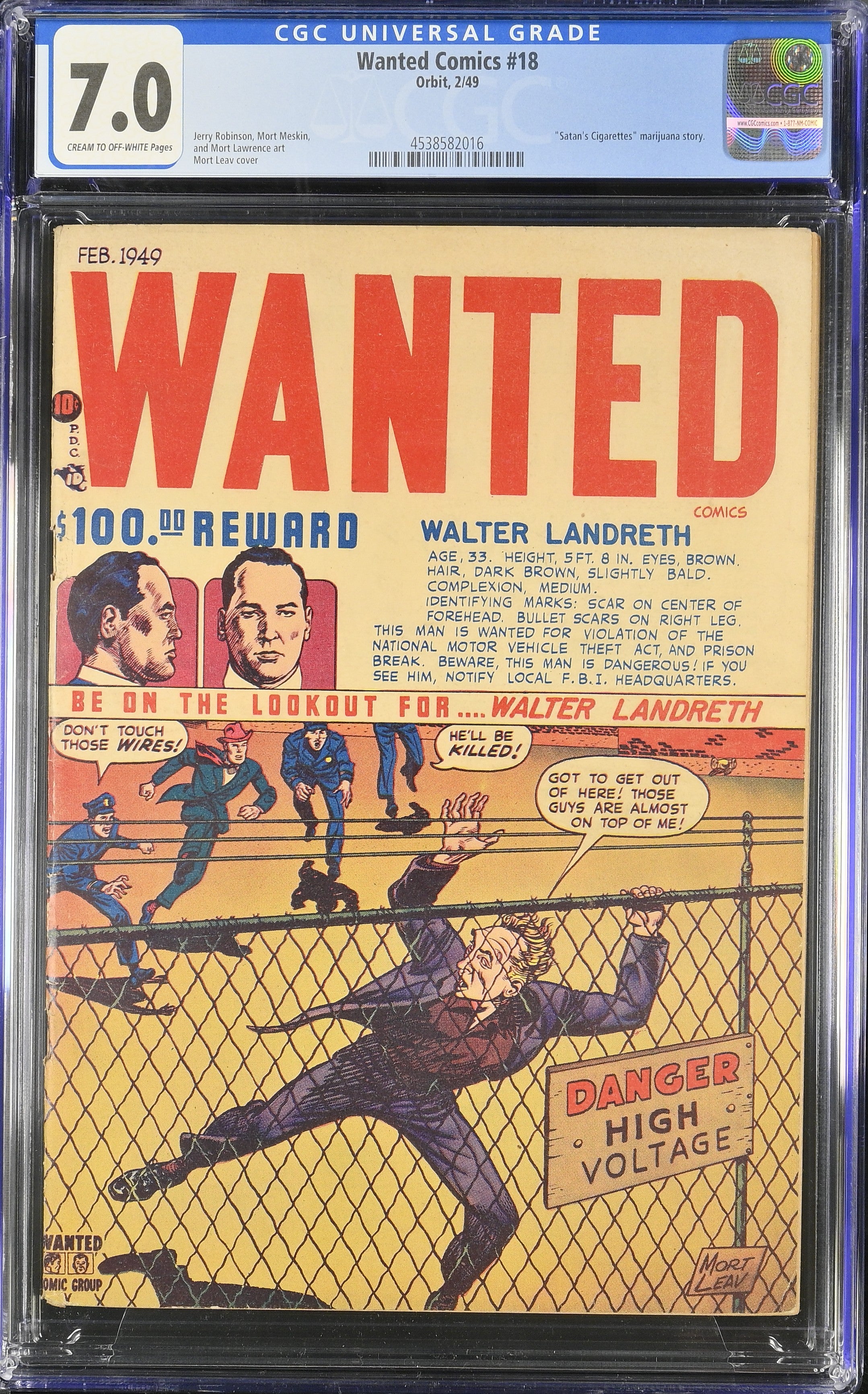 Wanted Comics (1947 Orbit) # 18 CGC