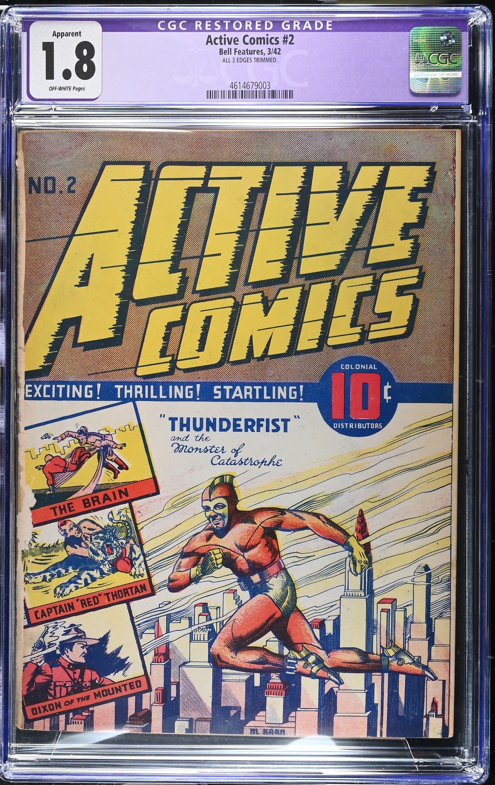 Active Comics (1942 Bell Features) # 2 CGC Restored
