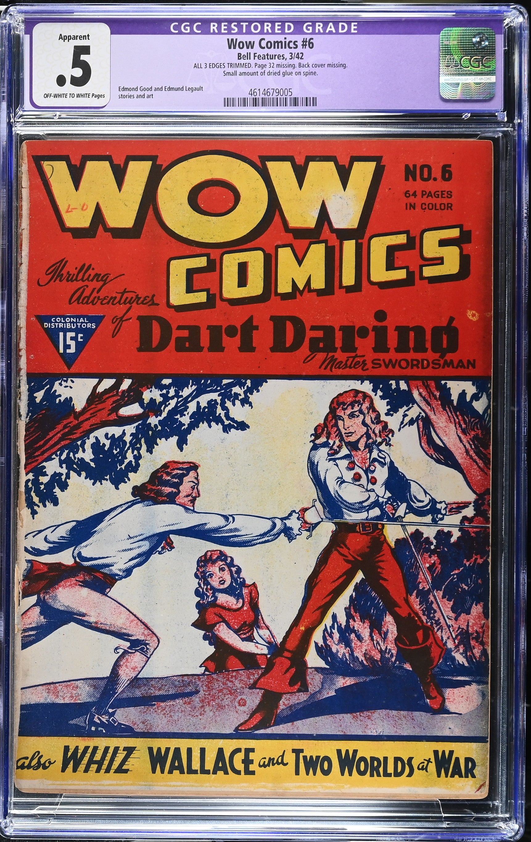 Wow Comics (1942 Bell Features) # 6 CGC Restored