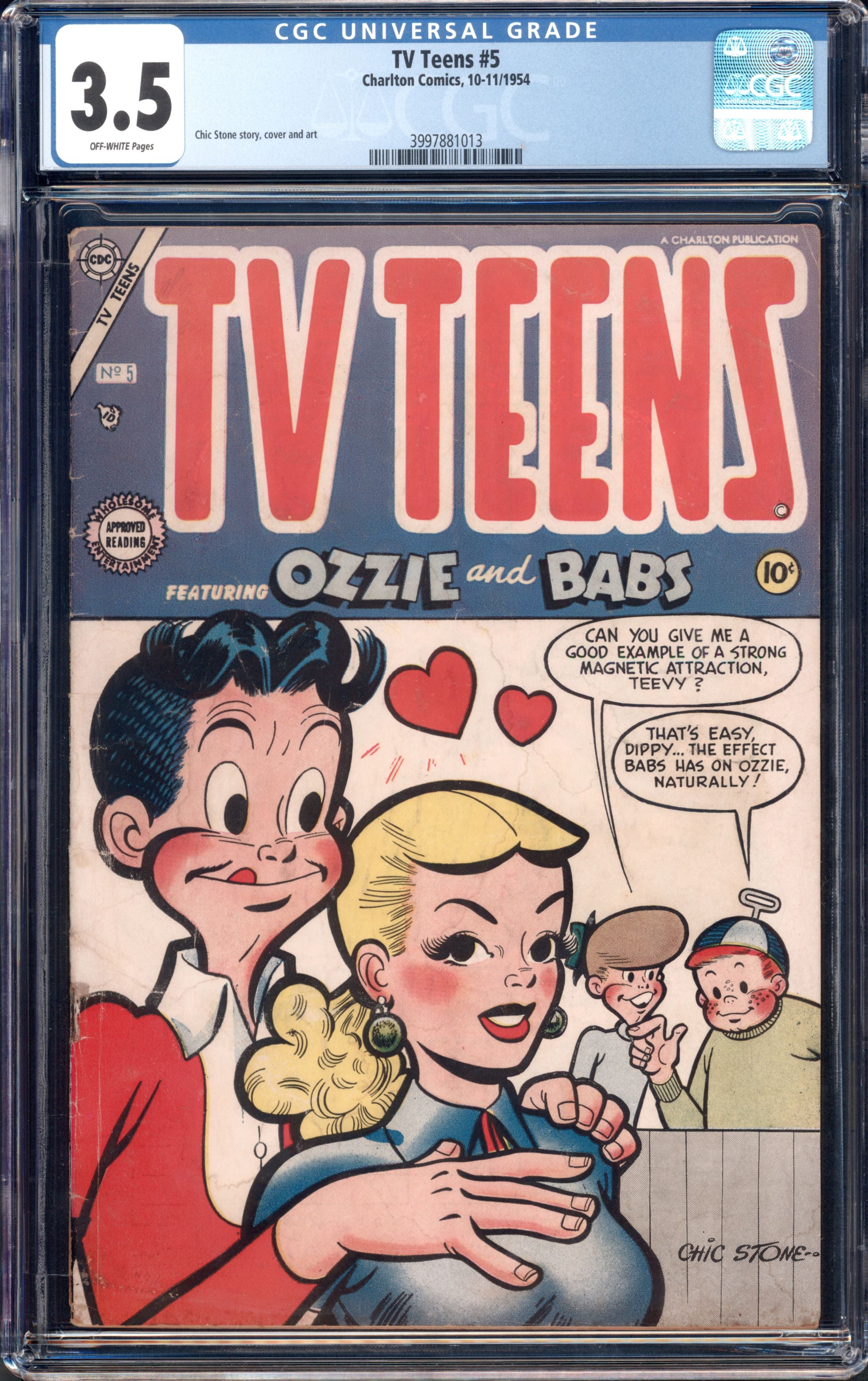 TV Teens (1954 Charlton) # 5 CGC