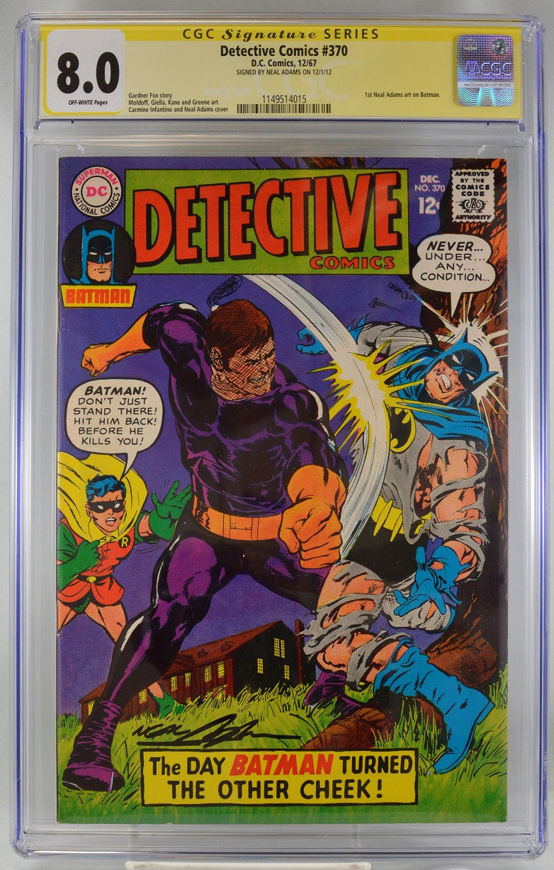 Detective Comics 1937 1st Series Dc 370 Cgc Signature Series