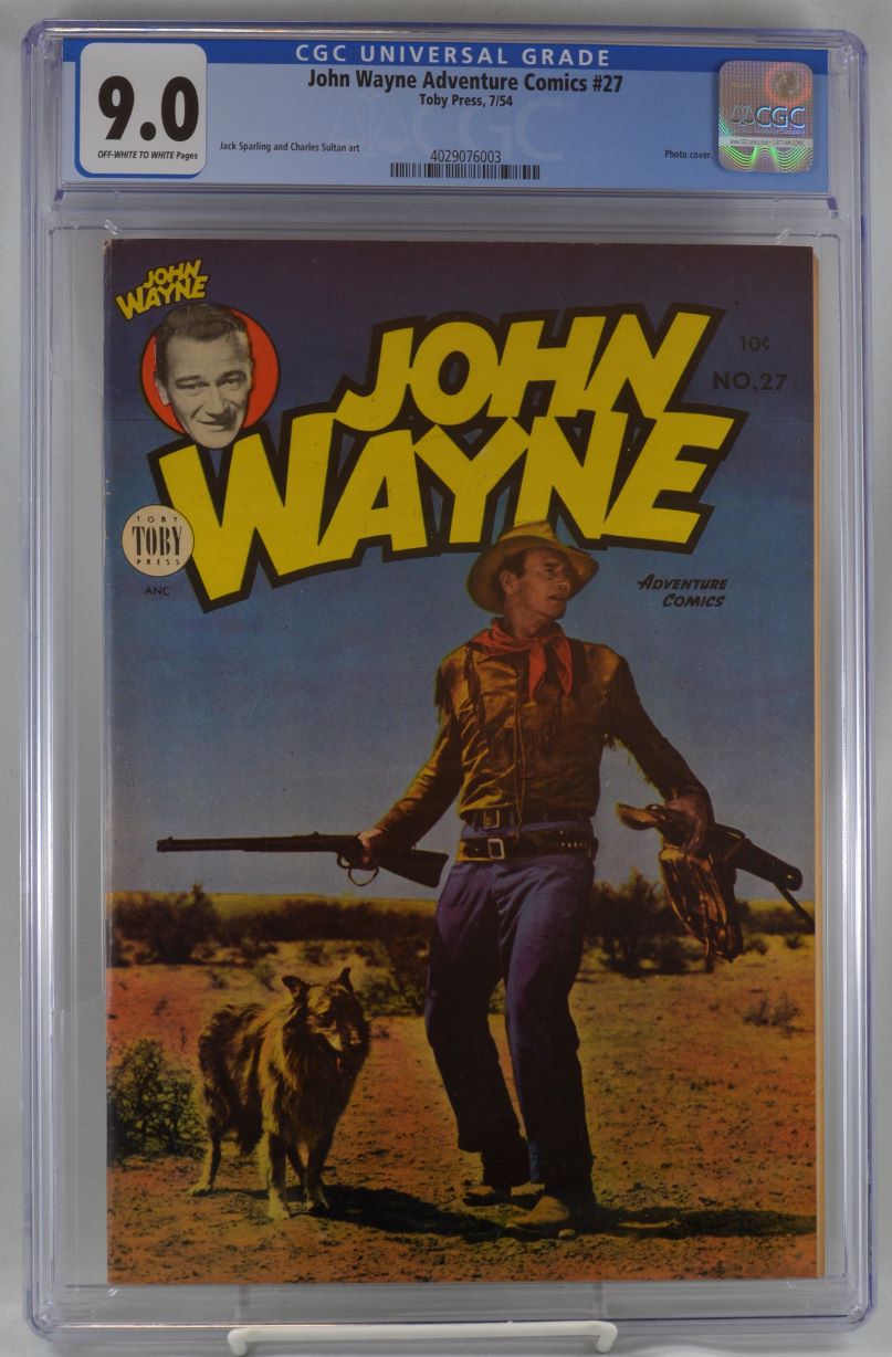 John Wayne Adventure Comics (1949, Toby Press) # 27 CGC